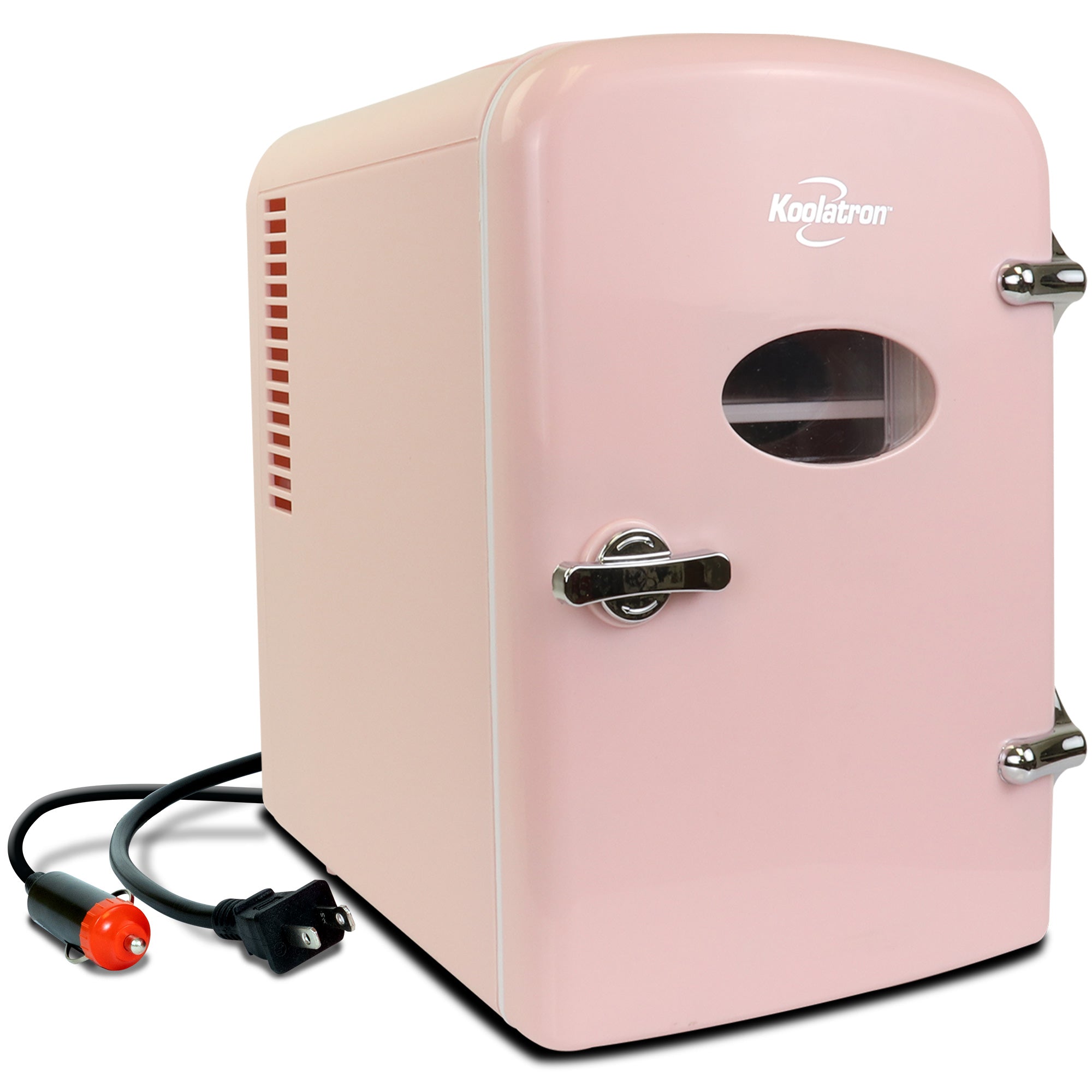 Koolatron 4L Retro Portable Mini Fridge | 6 can | Pink